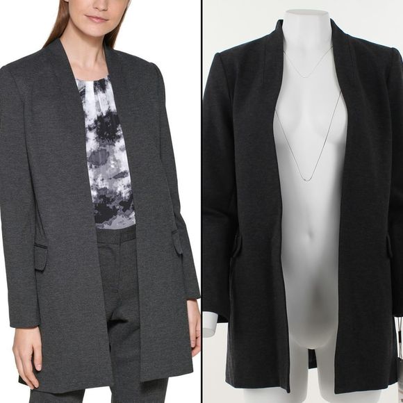 Calvin Klein | Jackets & Coats | Calvinklein Petite Open Front Topper ...